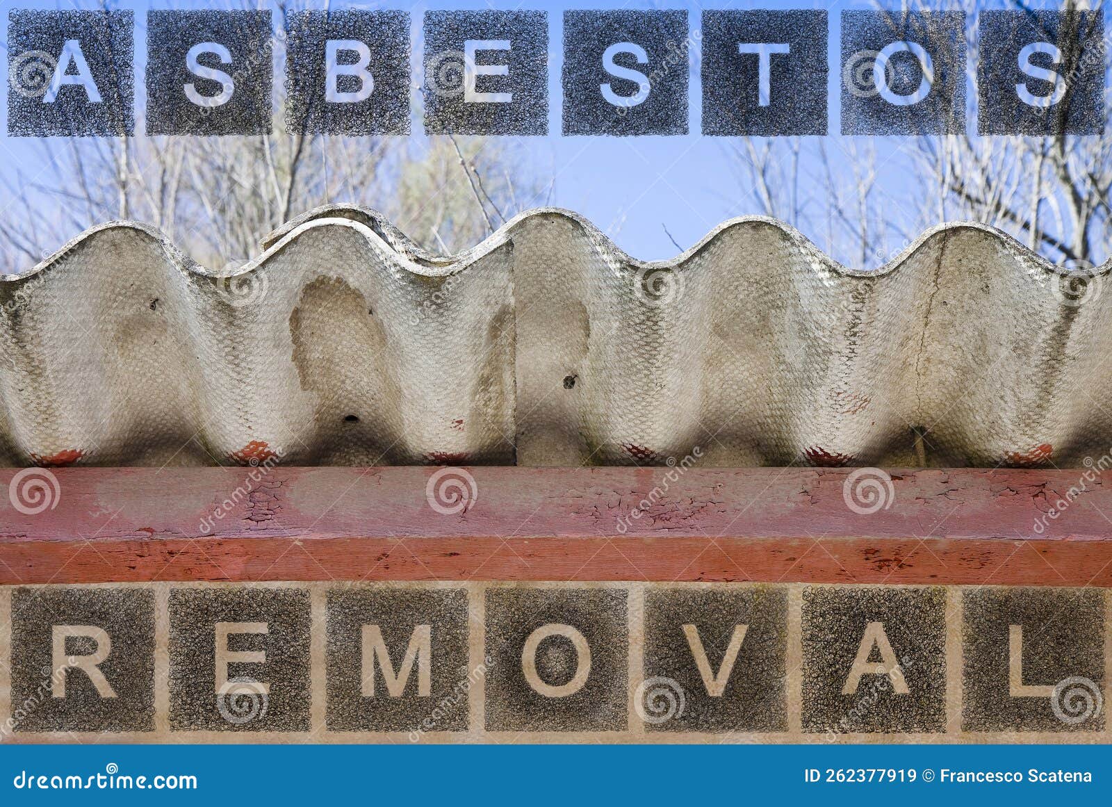 Asbestos Removal Concept Image with Text Stock Image - Image of ...