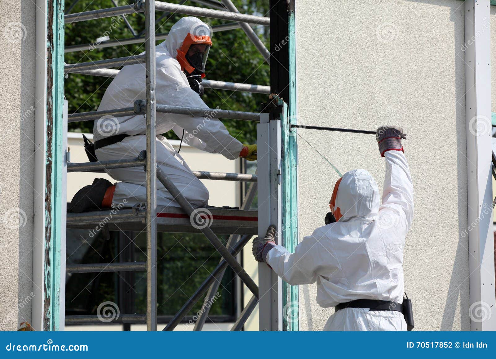 Asbestos removal editorial photography. Image of worker - 70517852