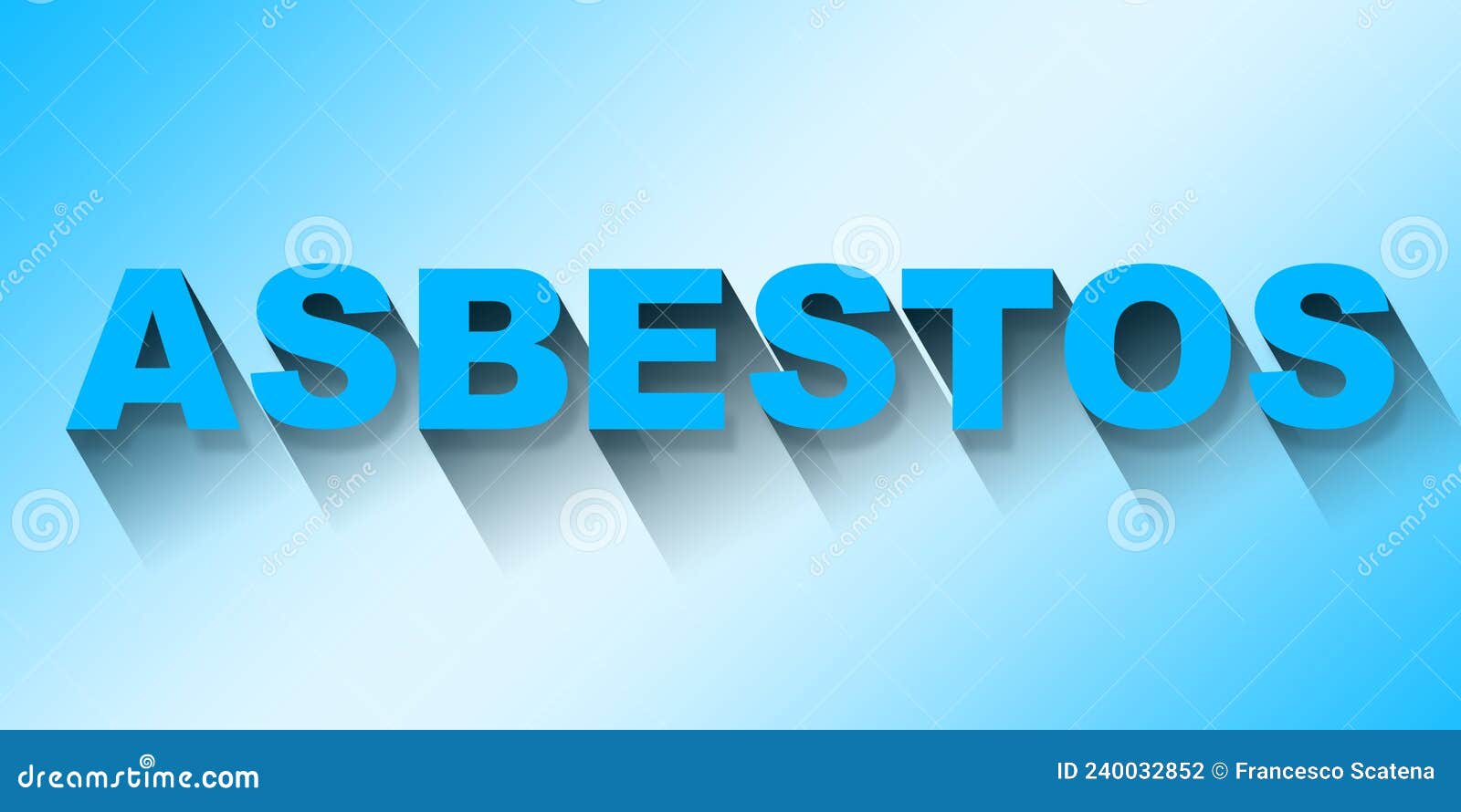 ASBESTOS Text Concept 3D Illustration Against a Colored Backgrou Stock ...