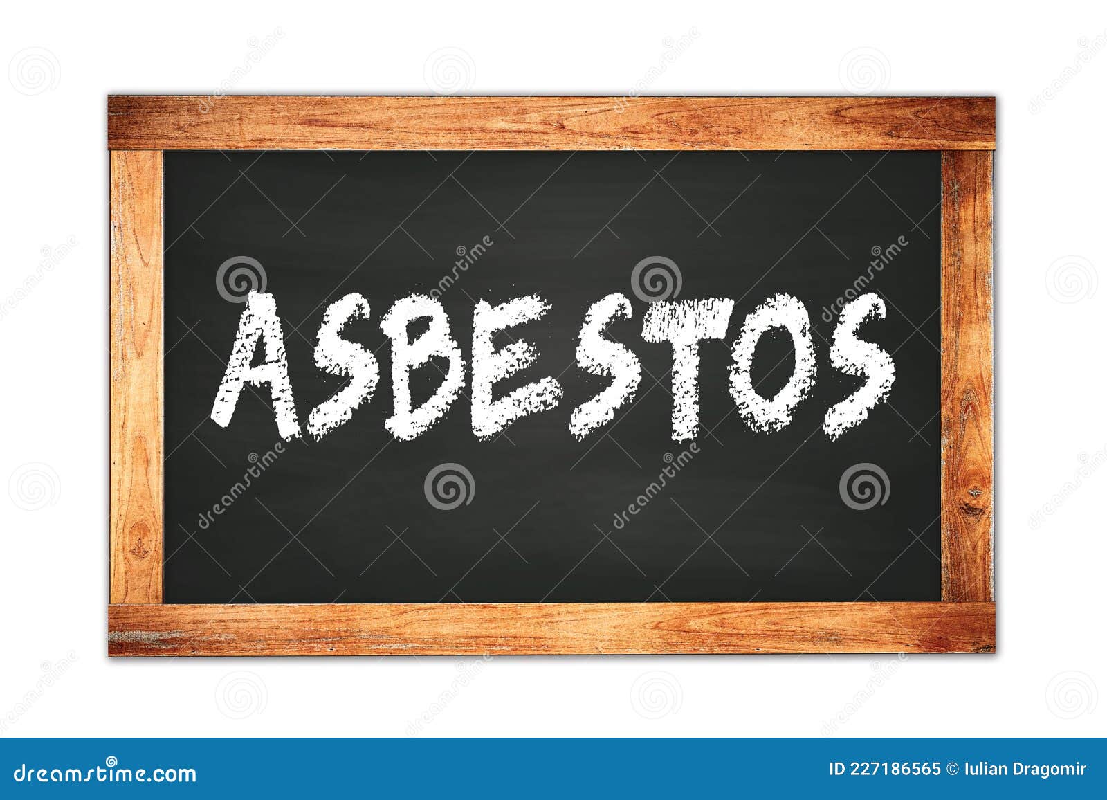 ASBESTOS Text Written on Wooden Frame School Blackboard Stock Image ...