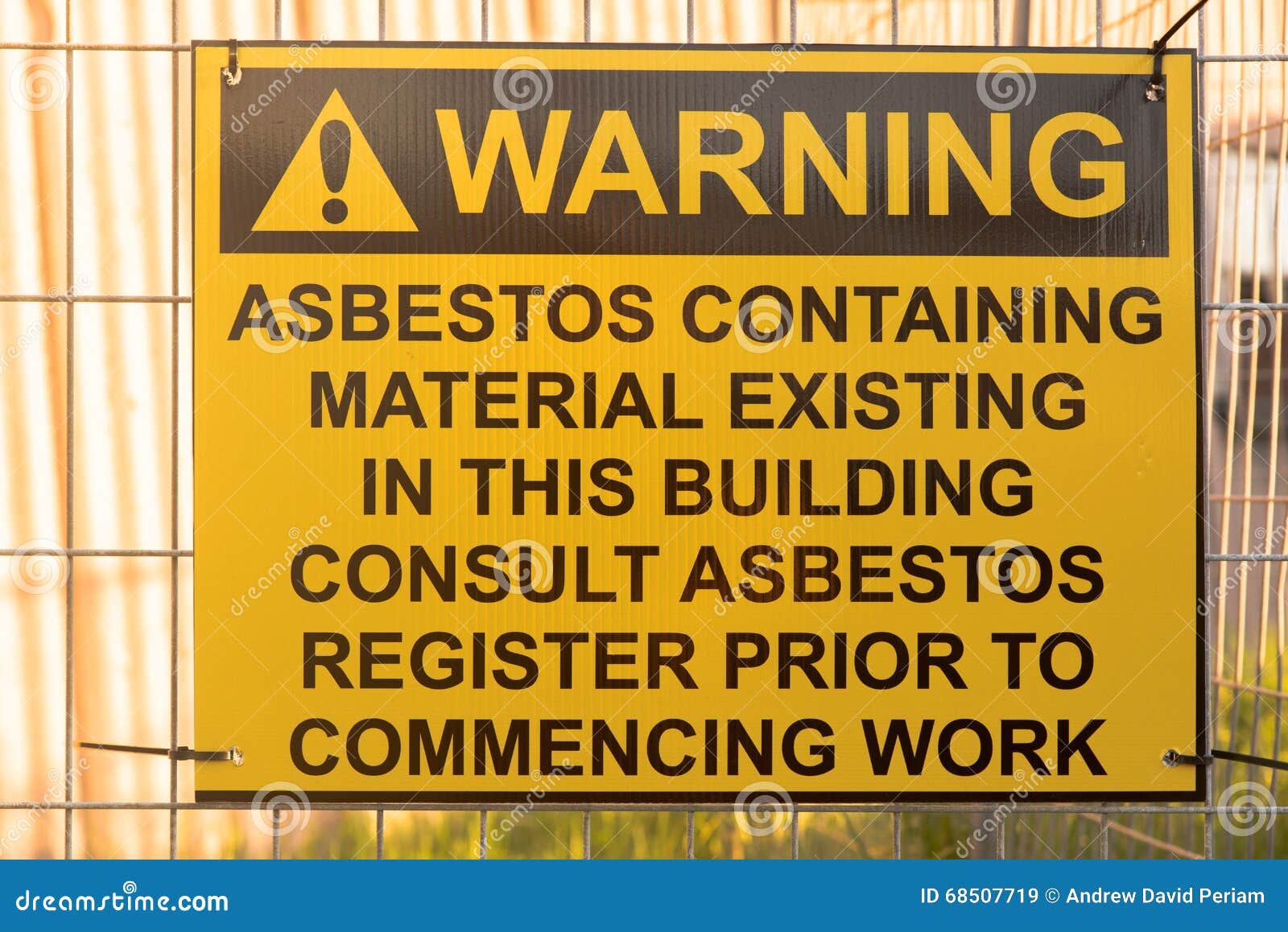 Asbestos Warning Sign Stock Photos - Download 103 Royalty Free Photos