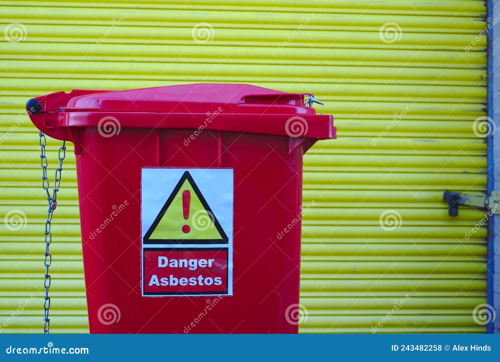 Asbestos Waste Disposal Bin Stock Photo - Image of demolition, safely ...