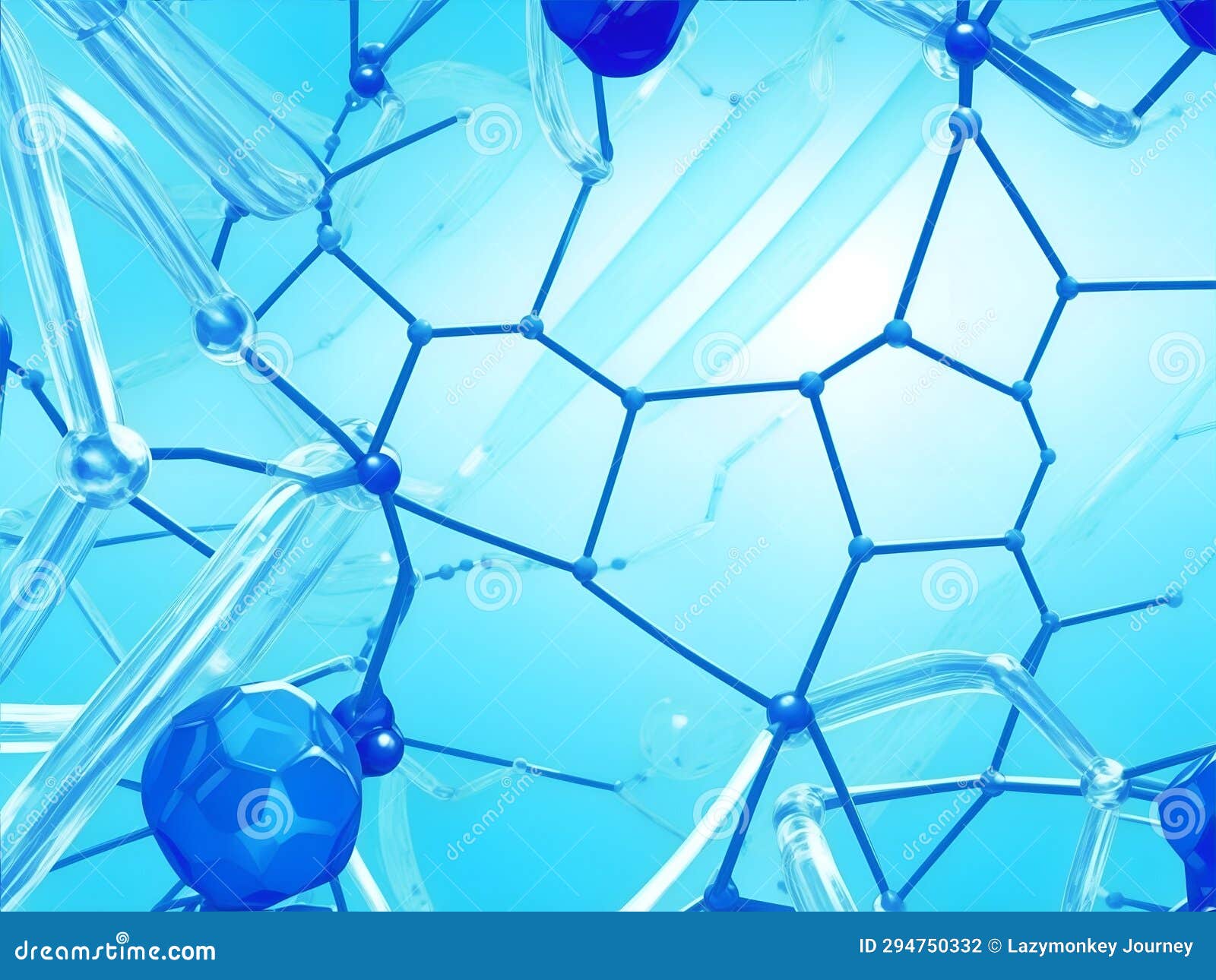 Asbtract Molecule Background with Hexagons, Wave Flow, Illustration ...