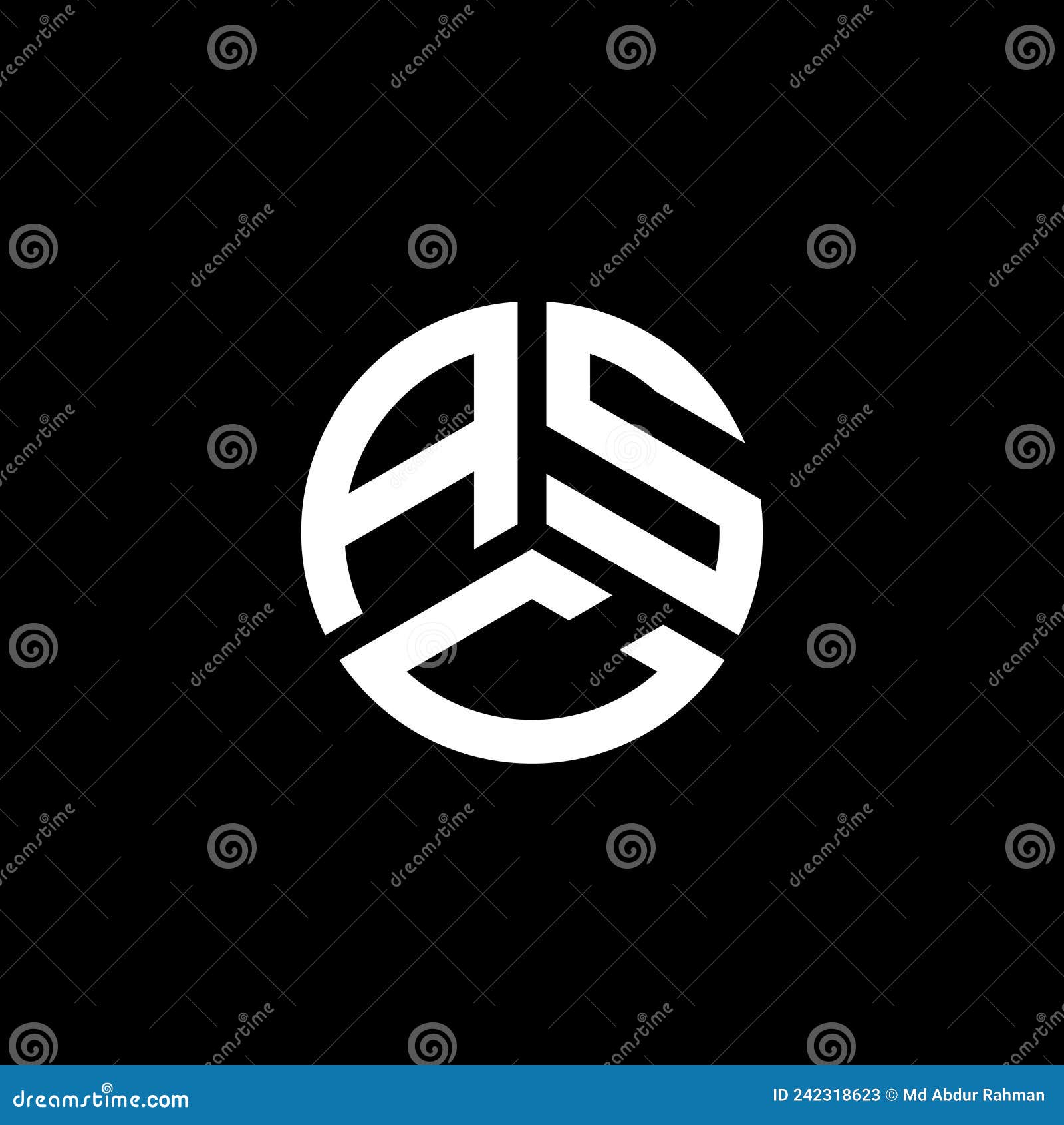 ASC Letter Logo Design on White Background. ASC Creative Initials ...