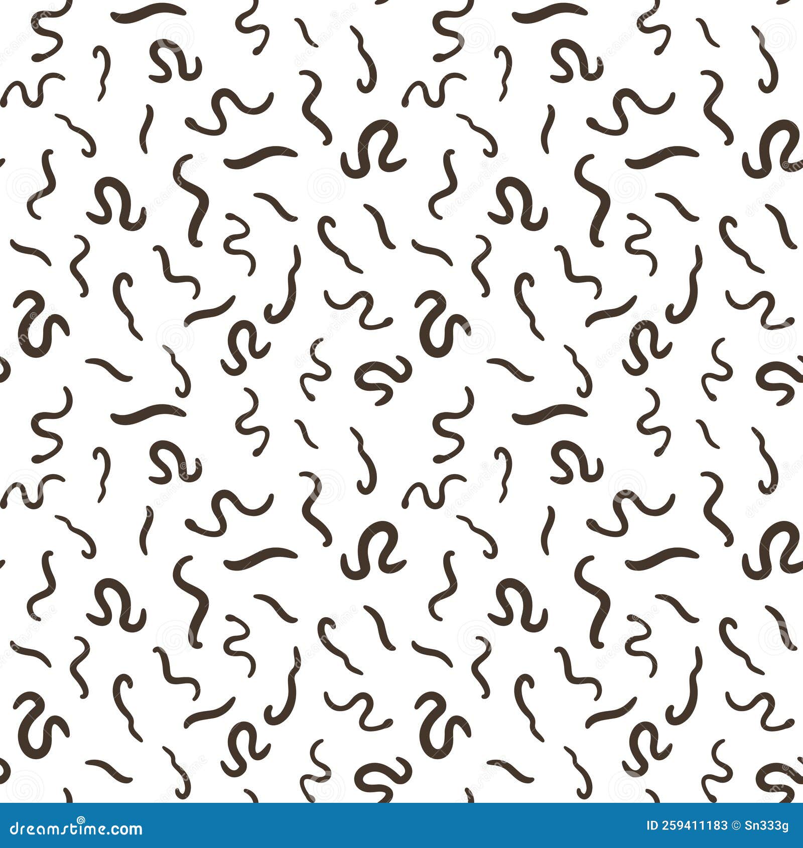 Ascariasis Helminth Simple Seamless Pattern - Worms Vector Background ...