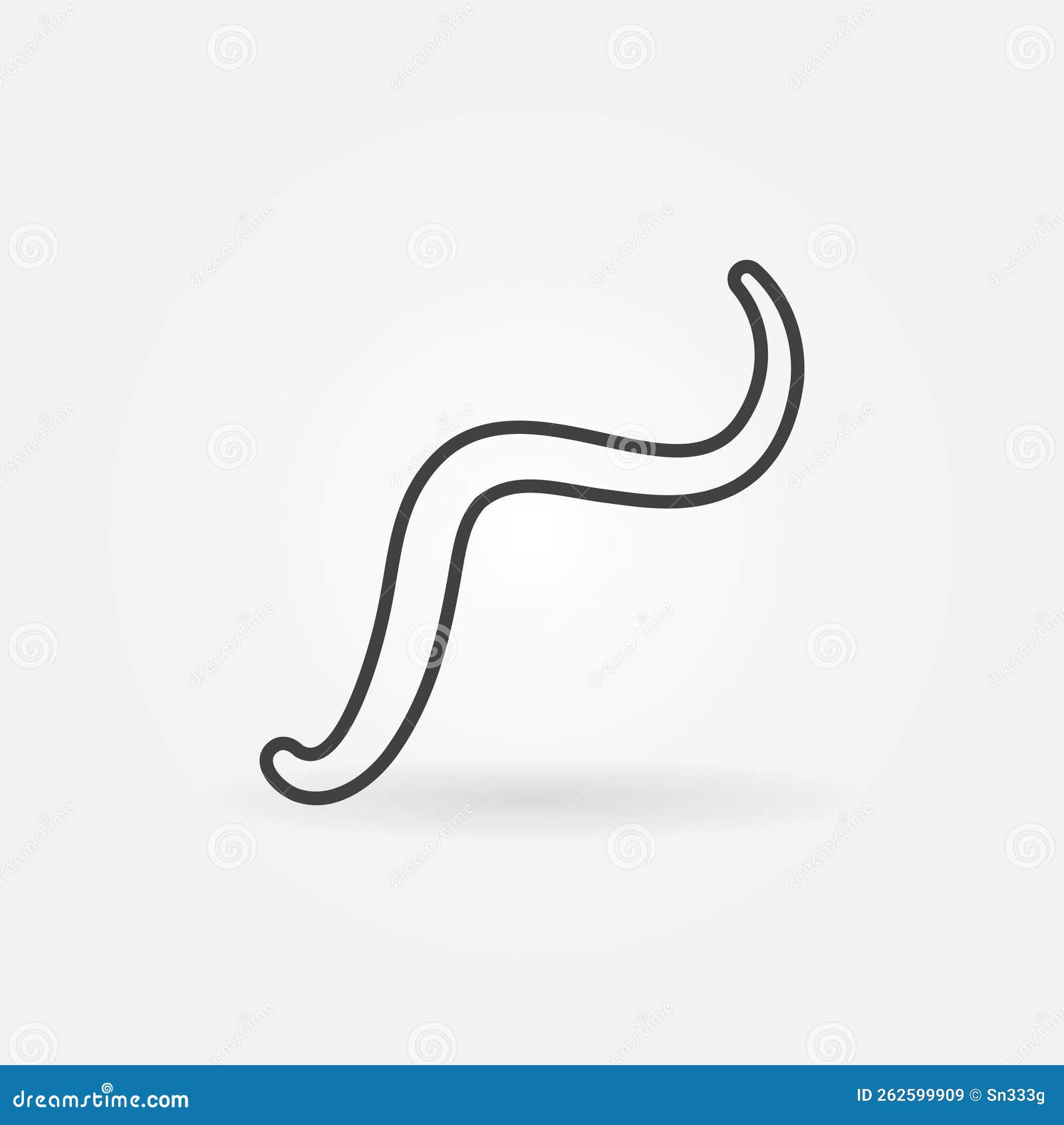 Ascariasis Linear Vector Concept Minimal Icon Or Sign | CartoonDealer ...