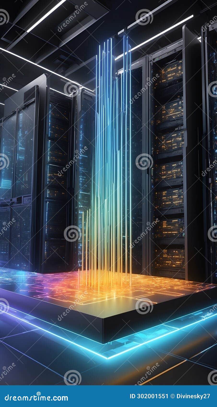 QuantumQuotient S Ephemeral Elevation: a 3D Vision of Data Ascendancy. AI Generate Stock ...