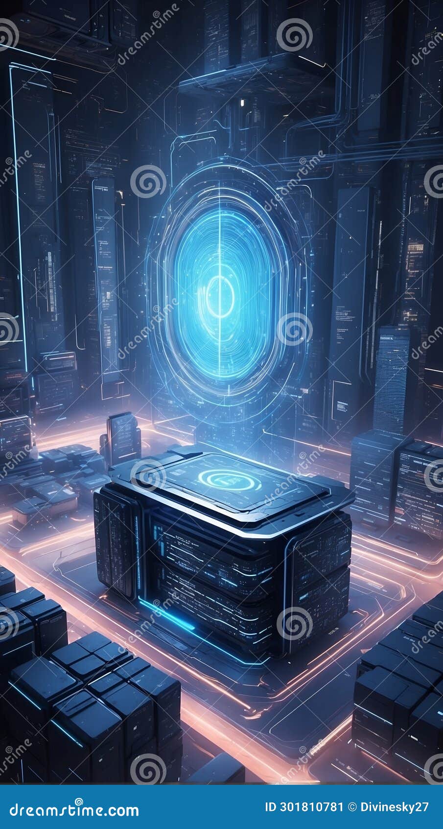 Tomorrow S Data Elevation: QuantumQuotient Heights. AI Generate Stock ...