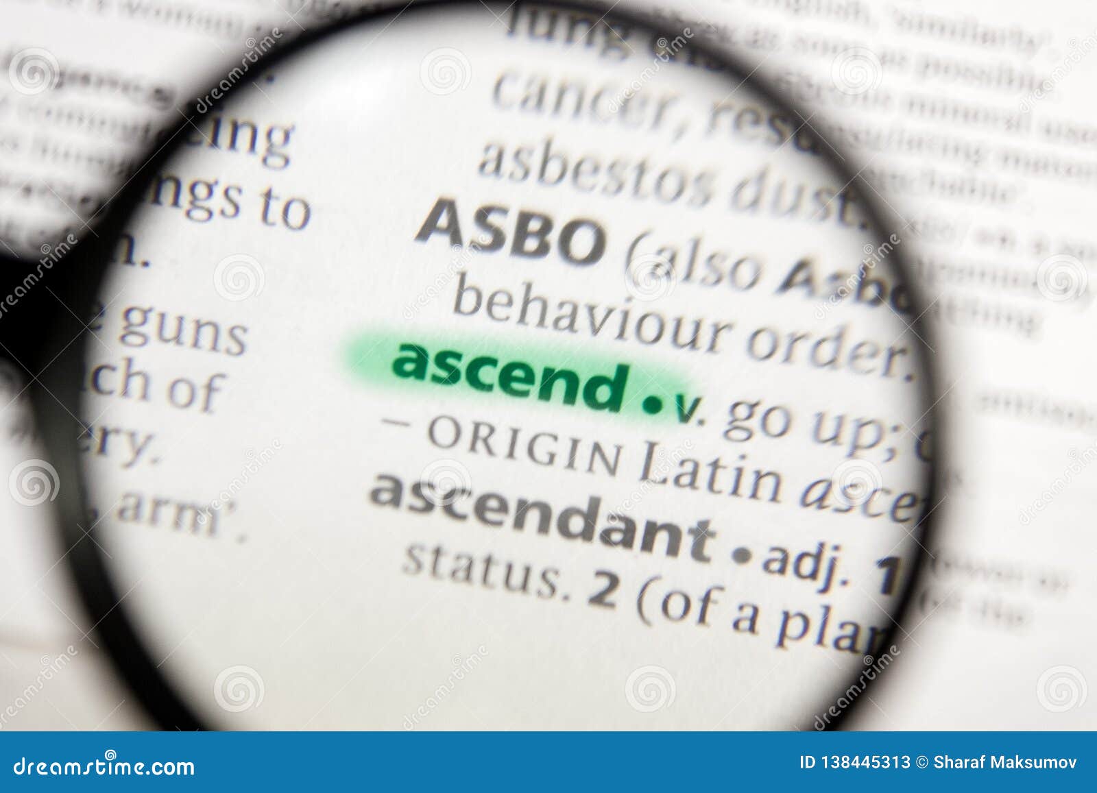 Ascend Word or Phrase in a Dictionary Stock Image - Image of conceptual ...