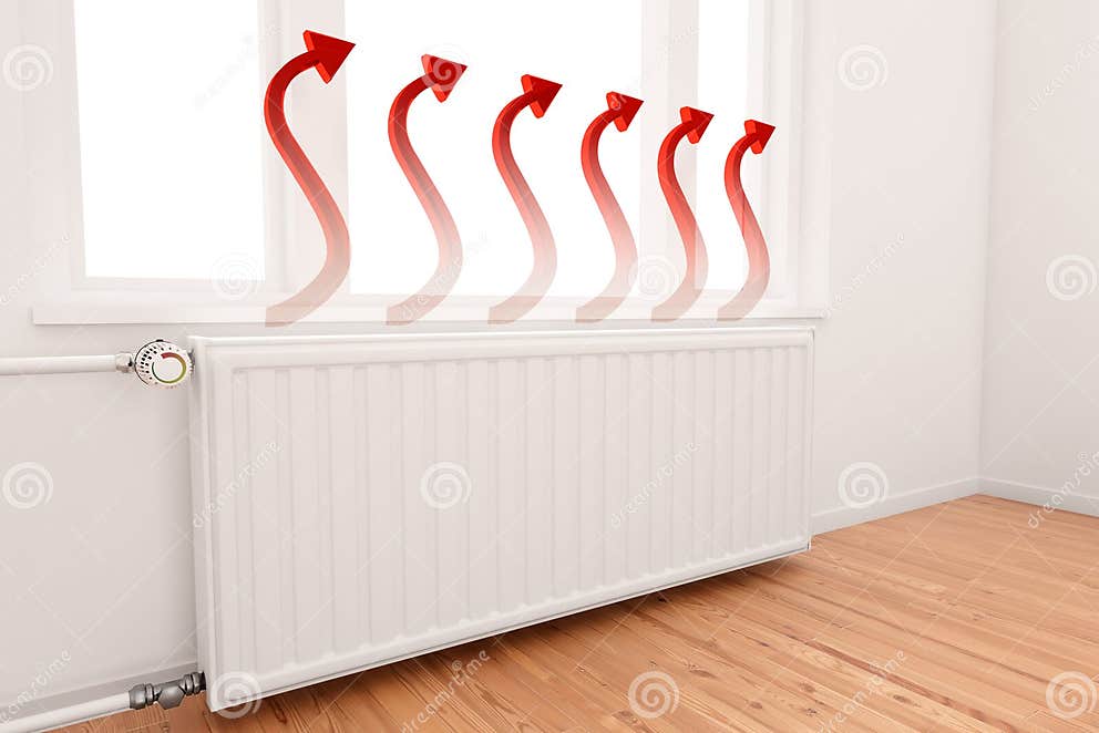 Ascending Arrow Graph on Radiator Stock Illustration - Illustration of ...