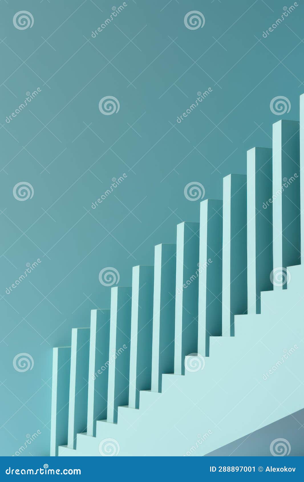 Ascending Bars on Light Solid Colour Background AI Generated Stock ...