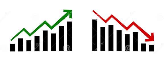 Ascending and Descending Chart Stock Vector - Illustration of invest ...
