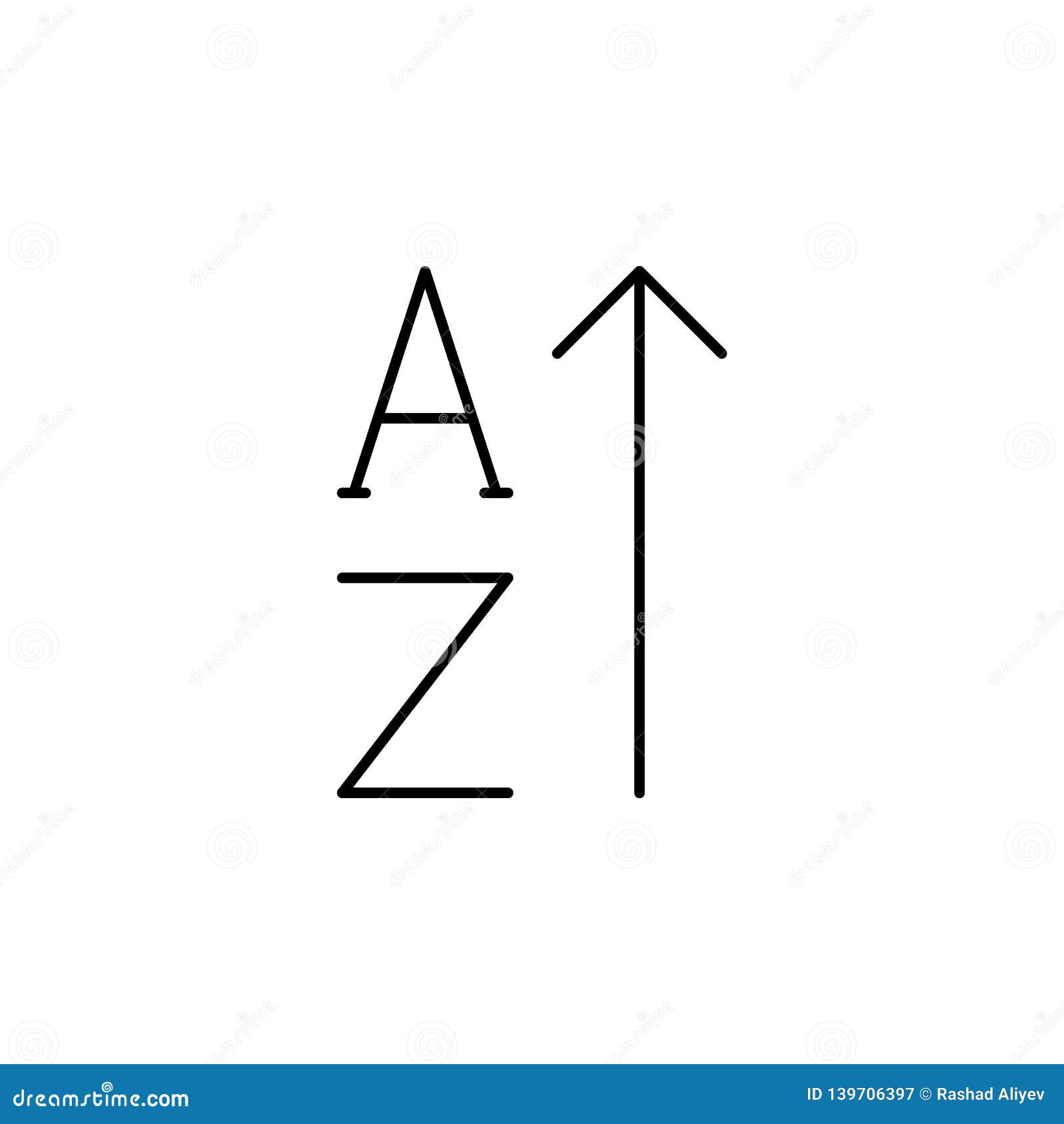 Ascending, Format, Order Icon. Element Of Text And Typography For ...