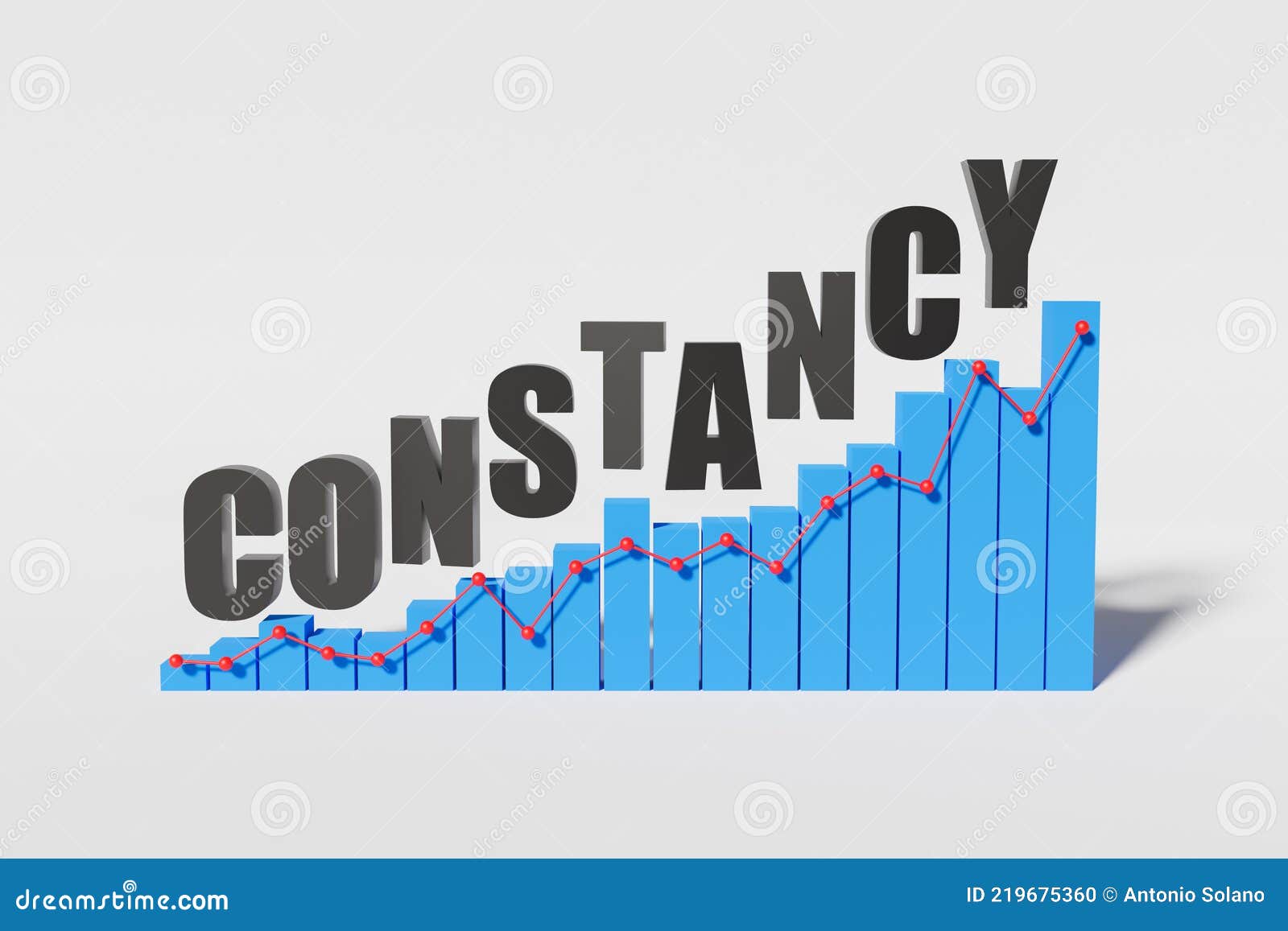 Ascending Graph. Concept of Constancy and Success Stock Illustration ...