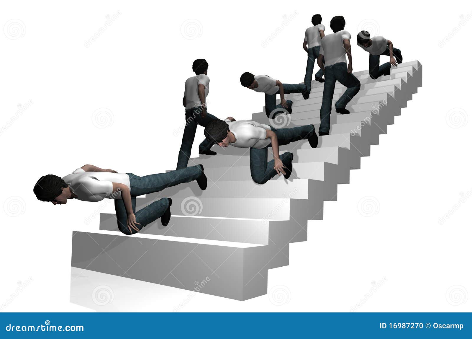 Ascending and lowering stock illustration. Illustration of career ...