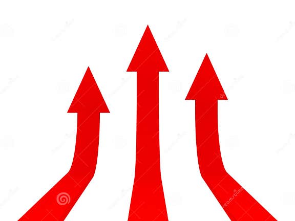 3 Red Arrows stock illustration. Illustration of arrows - 30275917