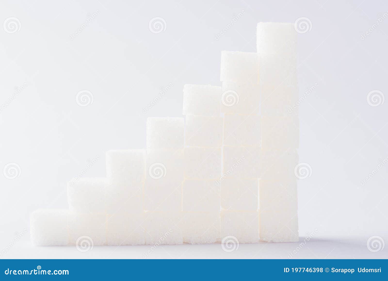 Ascending Stacks Of Sugar Cubes Graph Chart Royalty-Free Stock ...