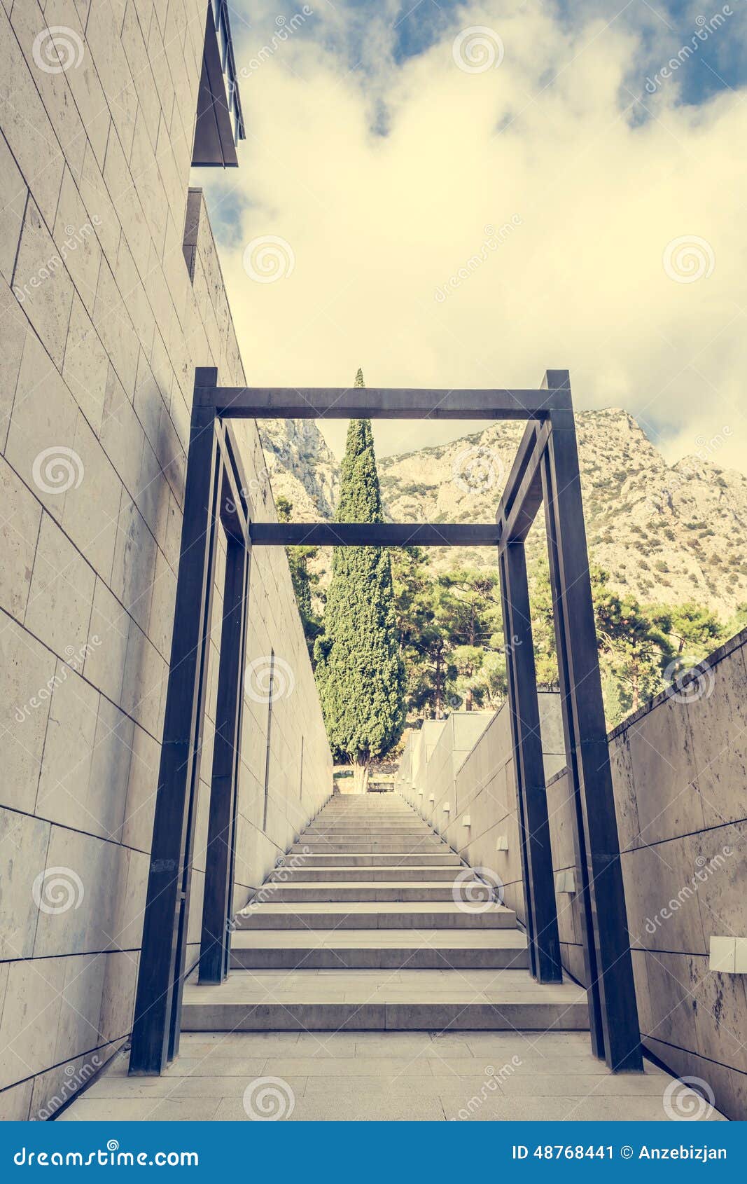 Ascending staircase stock image. Image of door, modern - 48768441