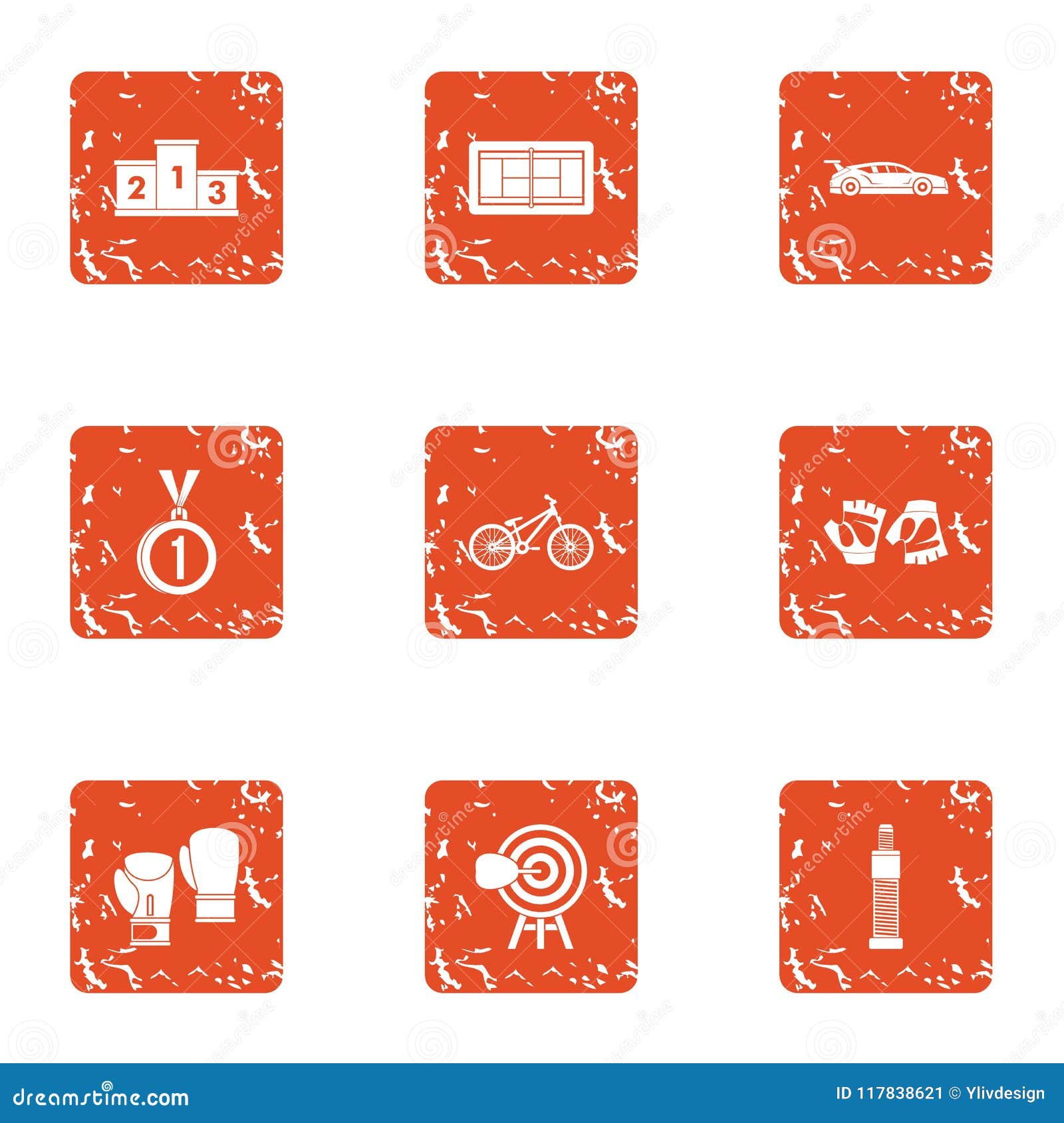 Ascent Icons Set, Grunge Style Stock Vector - Illustration of morning ...