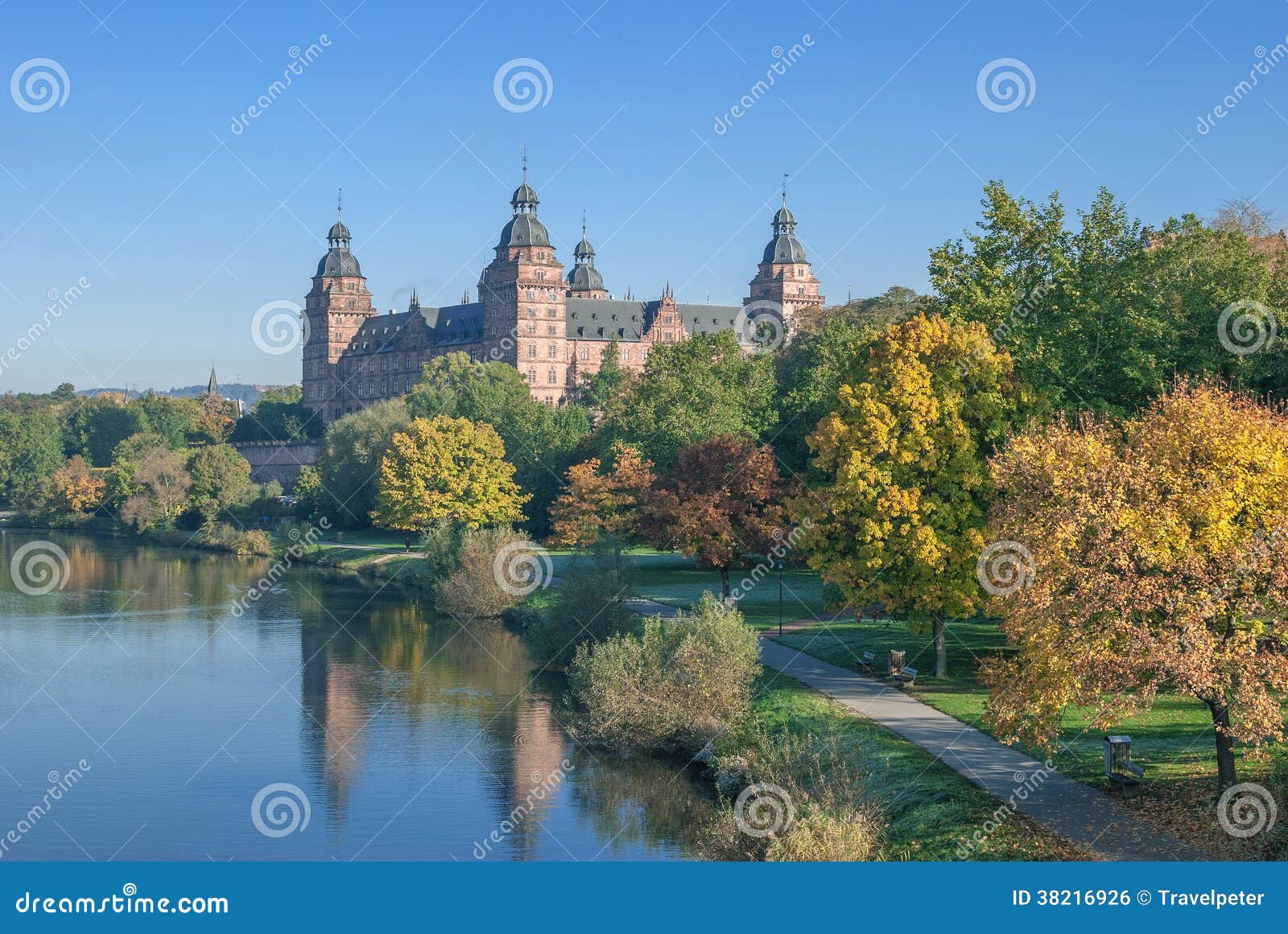 Aschaffenburg,Main River,Bavaria,Germany Stock Photo - Image of ...