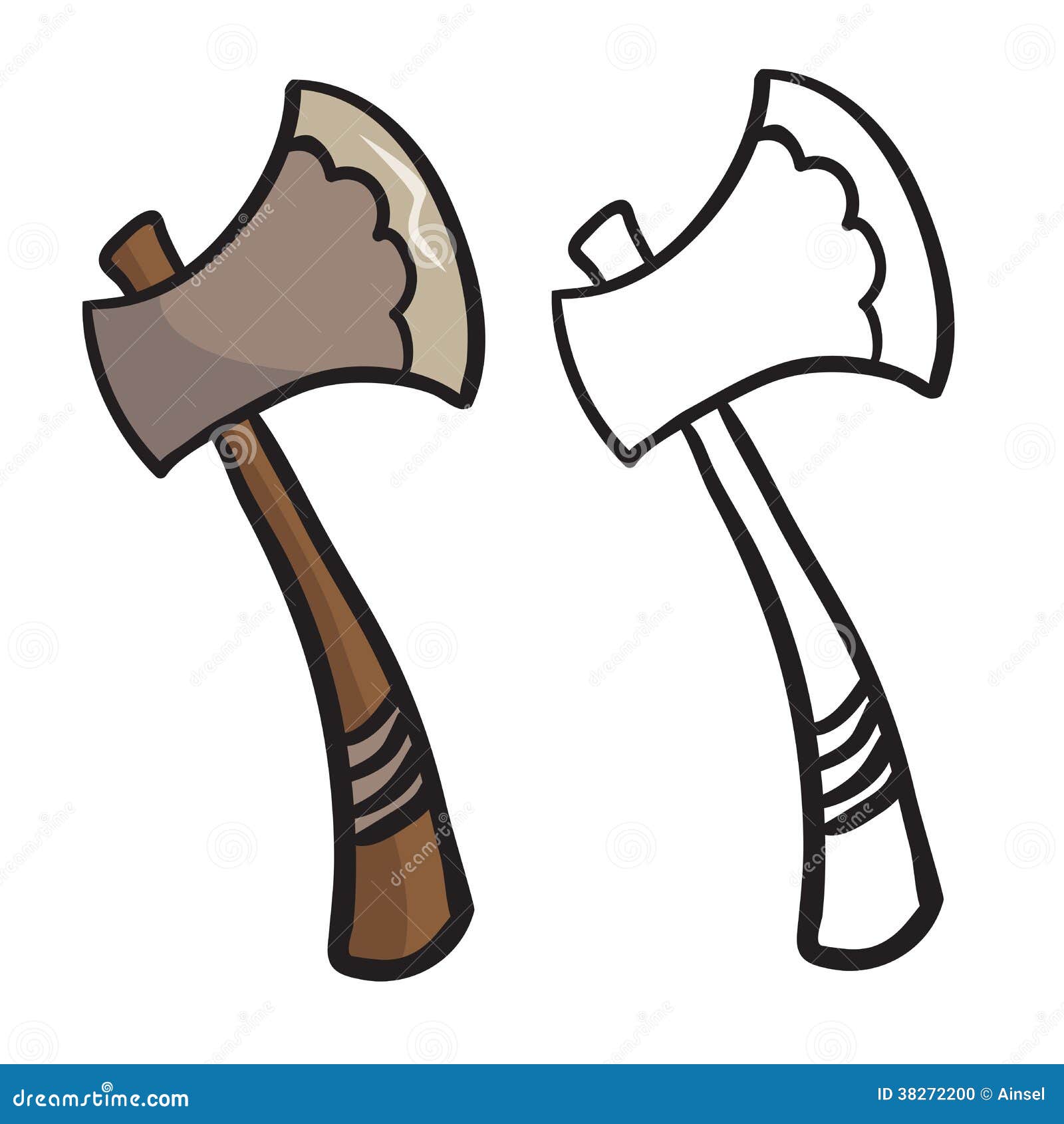 Ascia del fumetto illustrazione di stock. Illustrazione di arte - 38272200