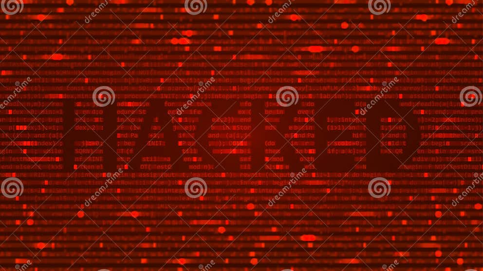 ASCII Art Background with Word Hacked Stock Vector - Illustration of ...