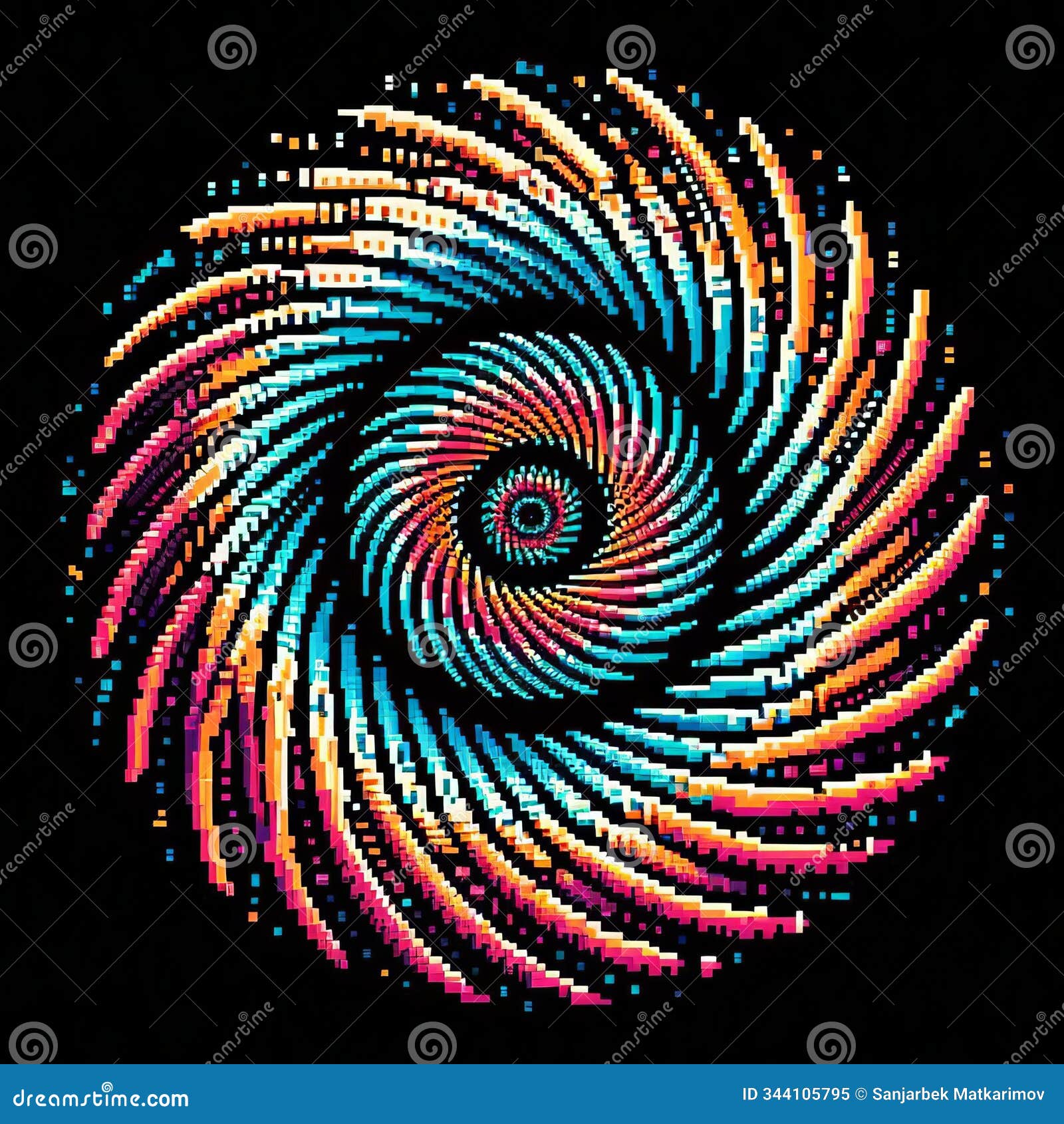 Ascii Art Spiral A Spiral Pattern Created Using Ascii Characters Stock Illustration