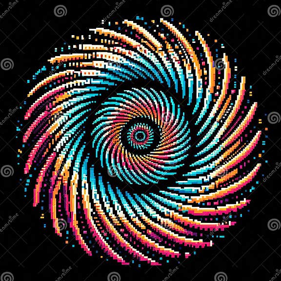ASCII Art Spiral a Spiral Pattern Created Using ASCII Characters Stock ...