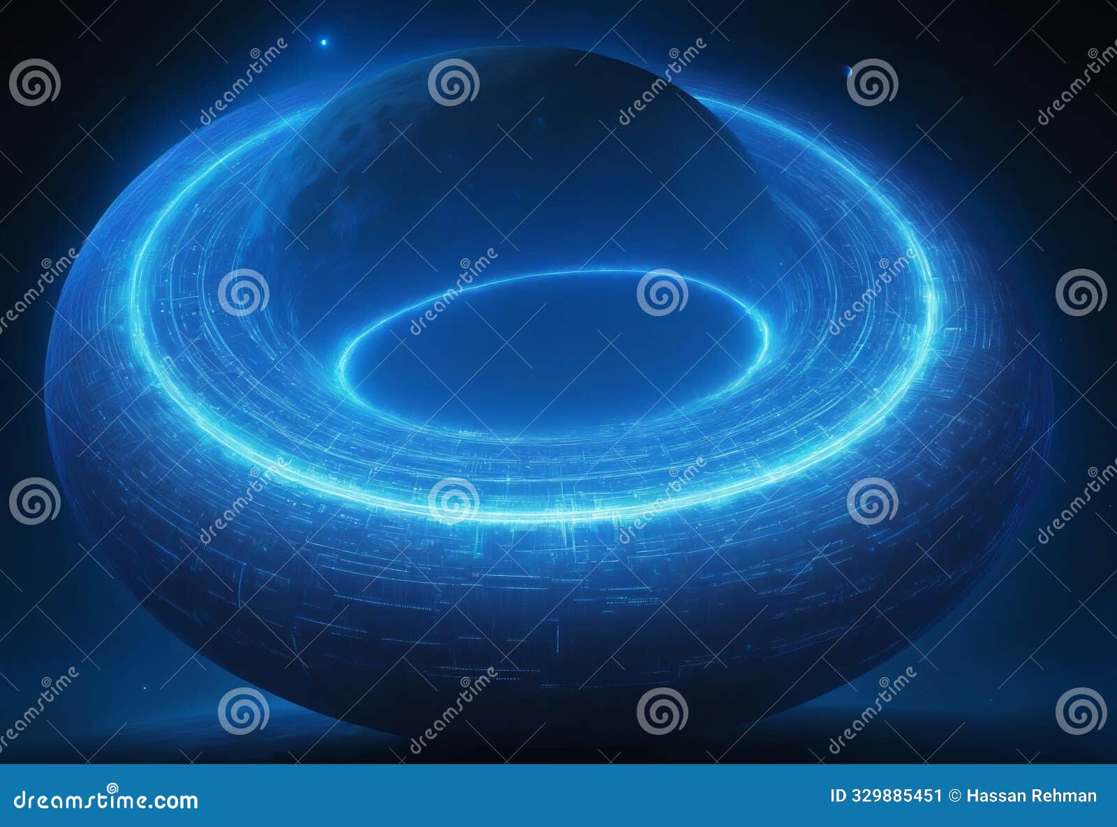 ASCII Art Style Illustration of Planet Over Blue Background Stock ...