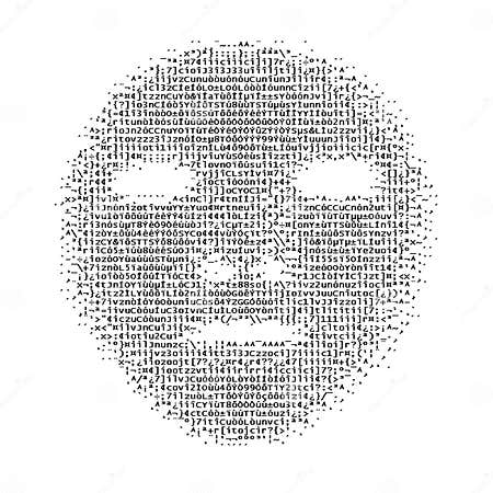 ASCII-Face stock illustration. Illustration of numbers - 1528033