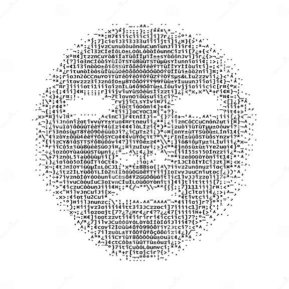 ASCII-Face stock illustration. Illustration of numbers - 1528033