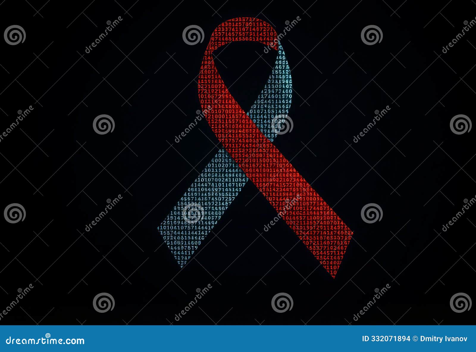 ASCII Macrorealism an AIDS Ribbon Formed by ASCII Chit Stock ...