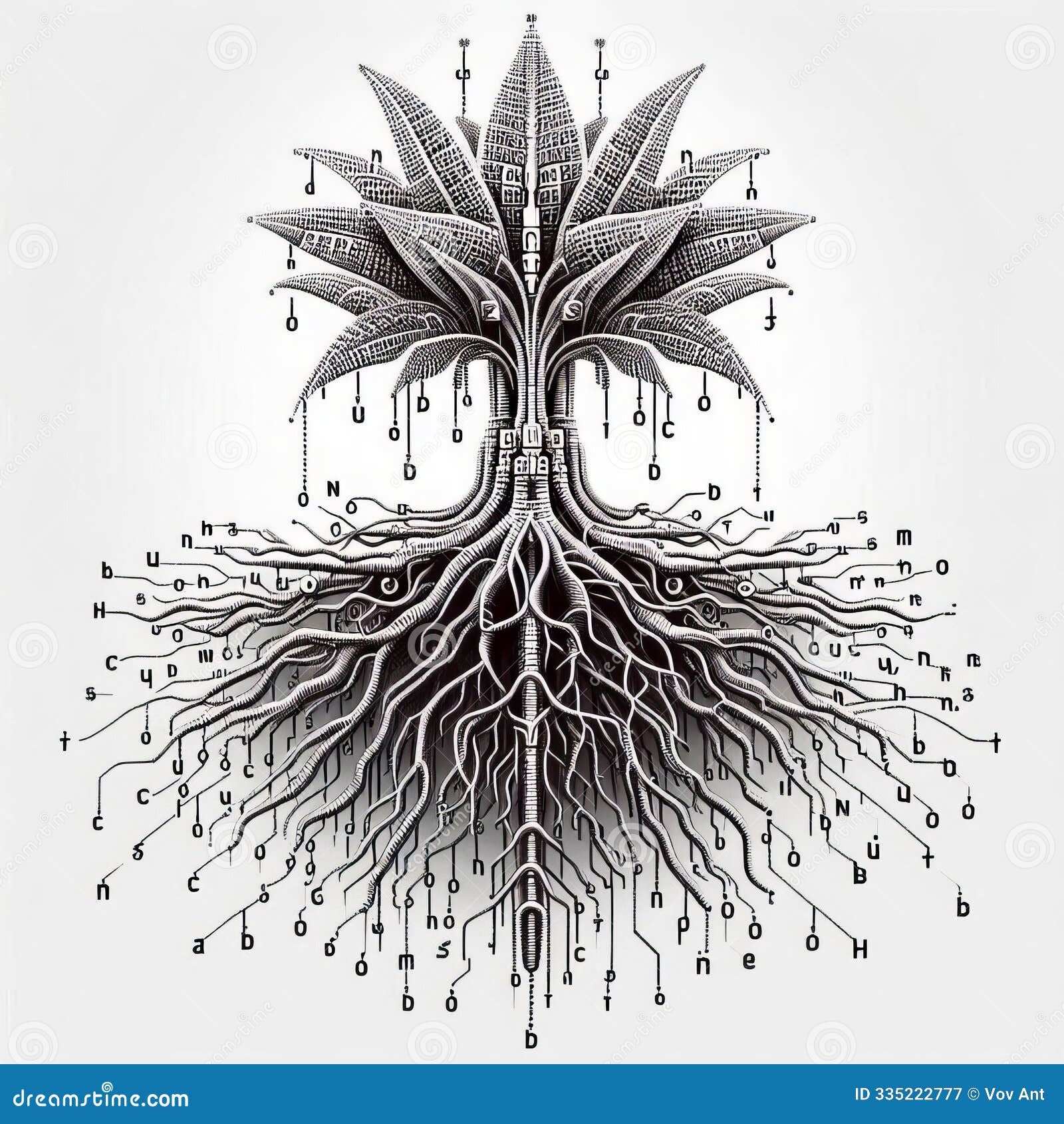 ASCII Root System the Intricate Root System Drawn Using ASCII C ...