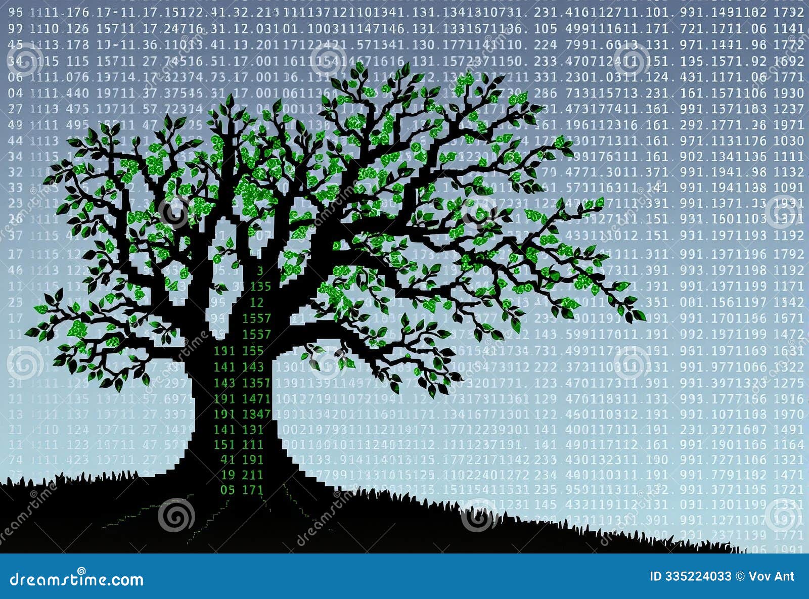 ASCII Tree With Matrix Code Leaves Leaves As Matrix Co New Beautiful ...
