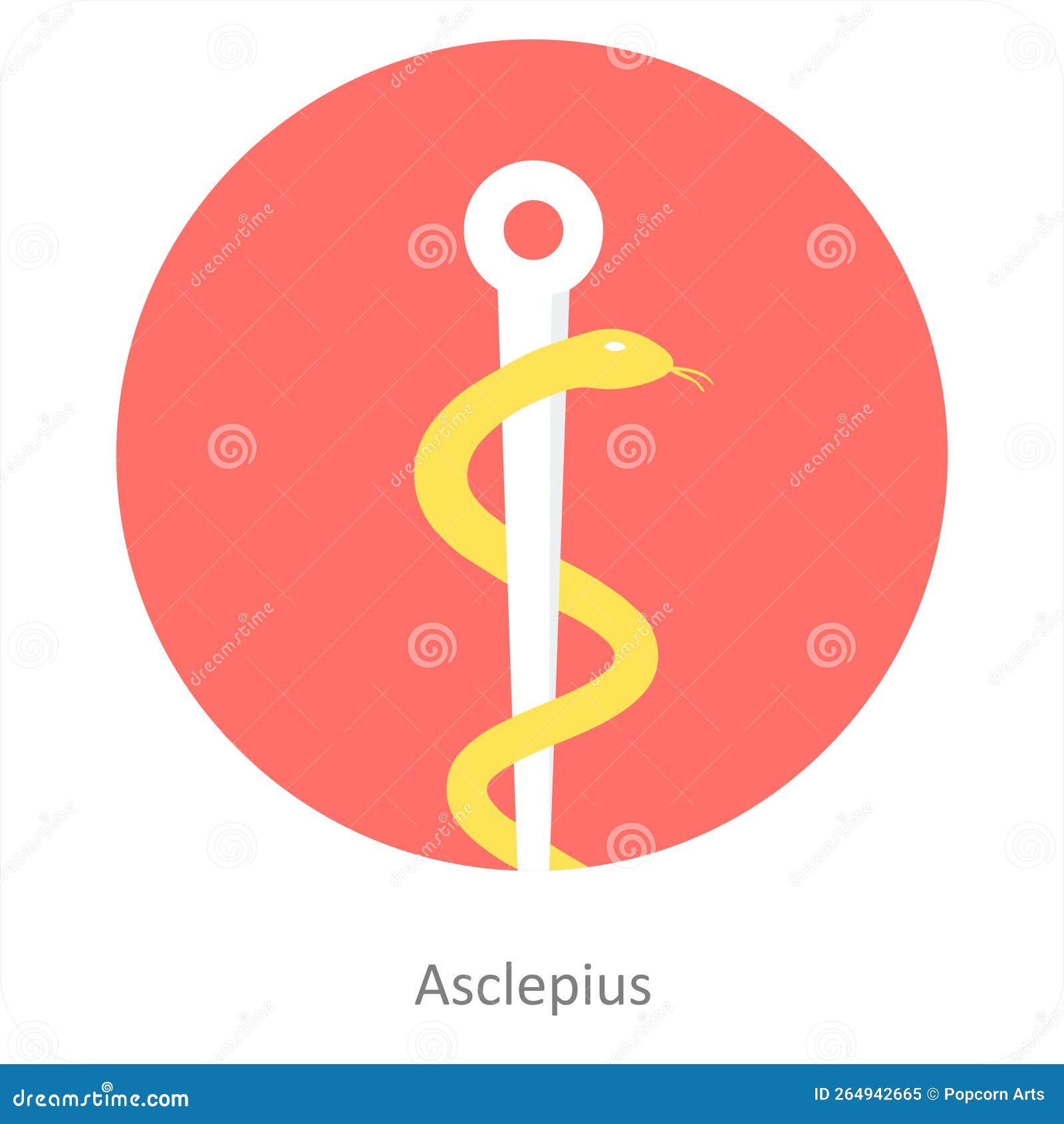 Asclepius stock vector. Illustration of health, medicine - 264942665