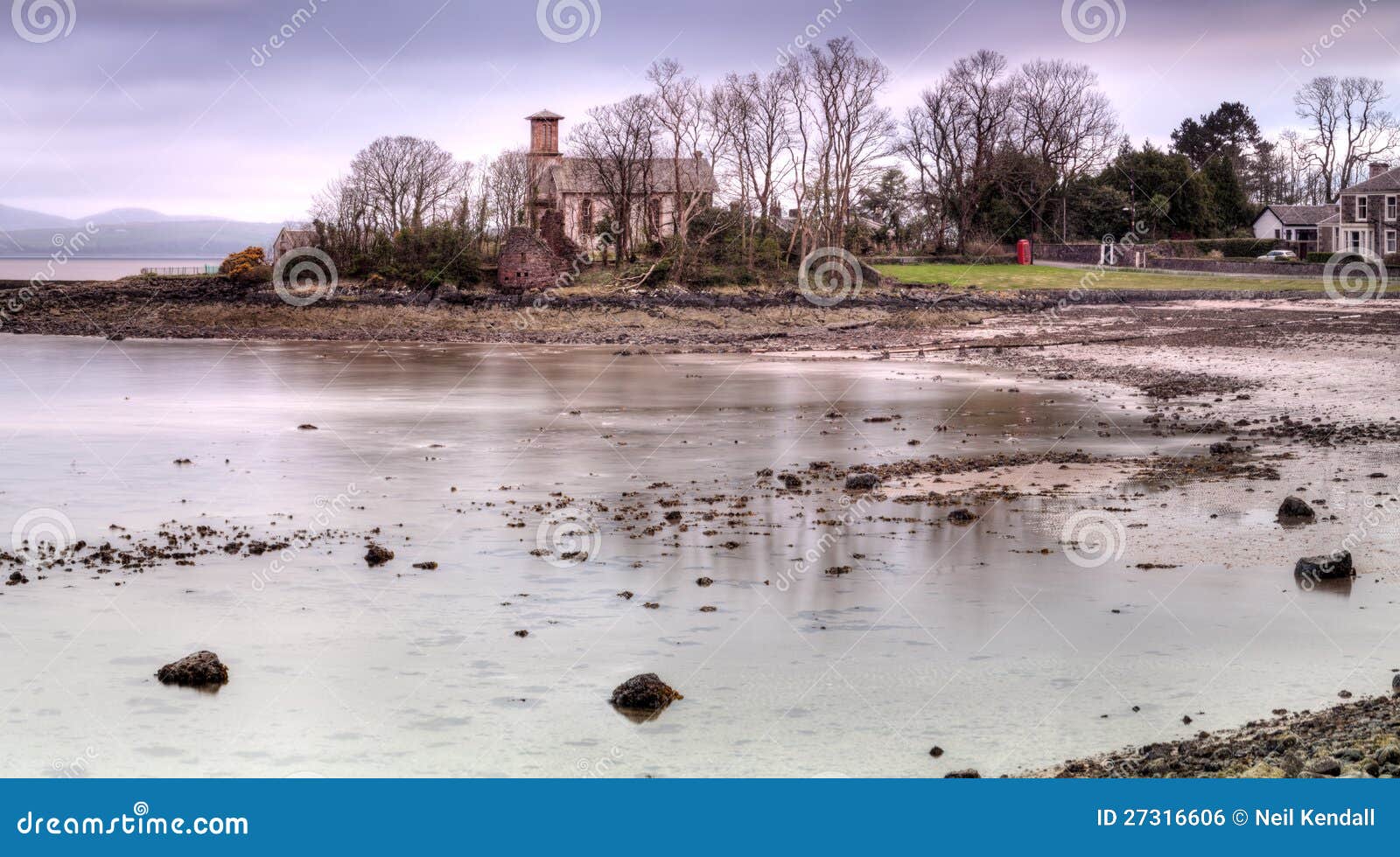 Ascog Bay stock photo. Image of outcropping, island, landmark - 27316606