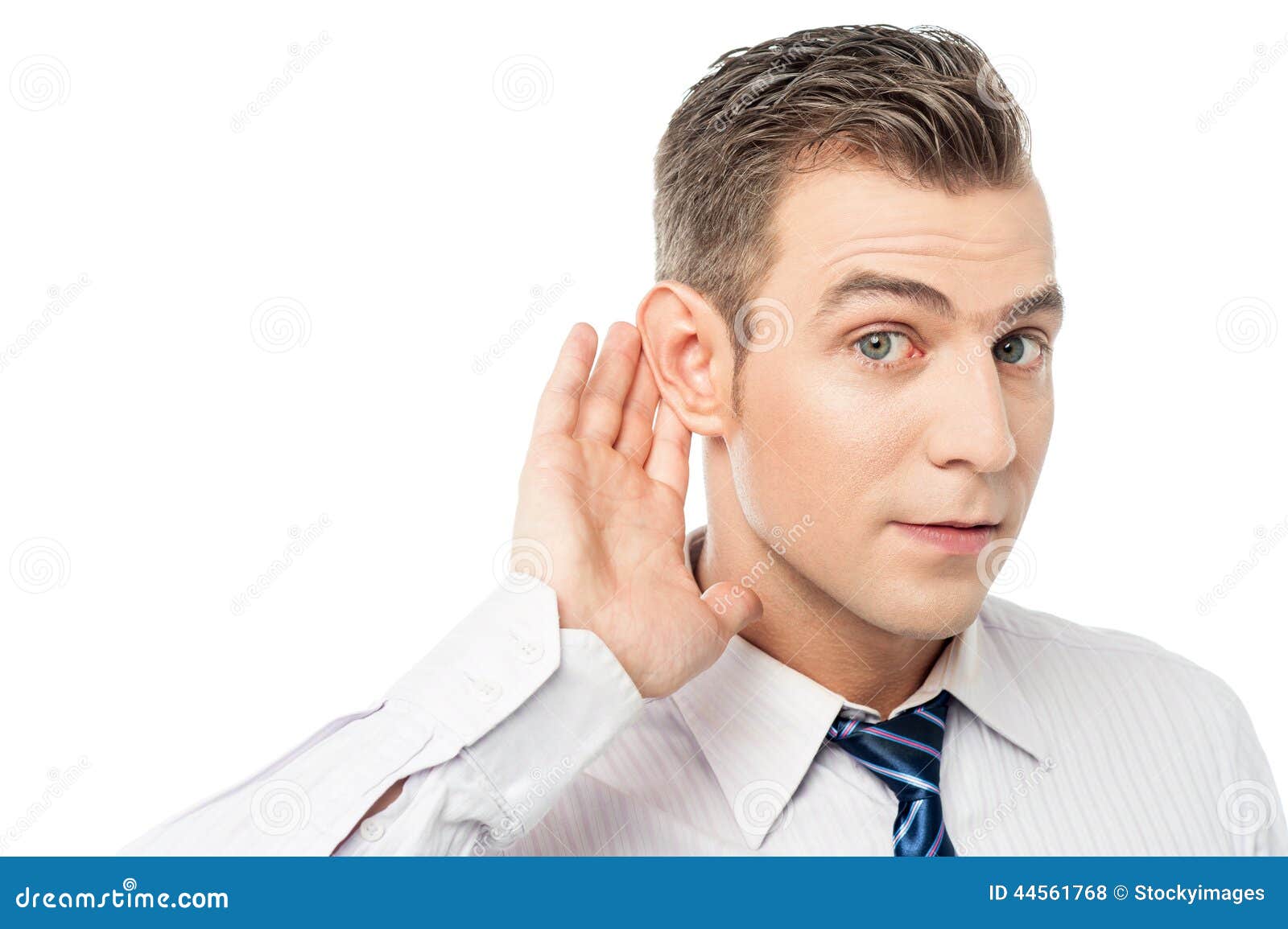 Ascolto Esecutivo Del Giovane Fotografia Stock - Immagine di osservare ...