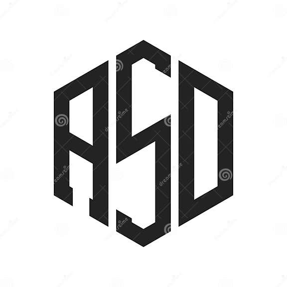 ASD Logo Design. Initial Letter ASD Monogram Logo Using Hexagon Shape ...