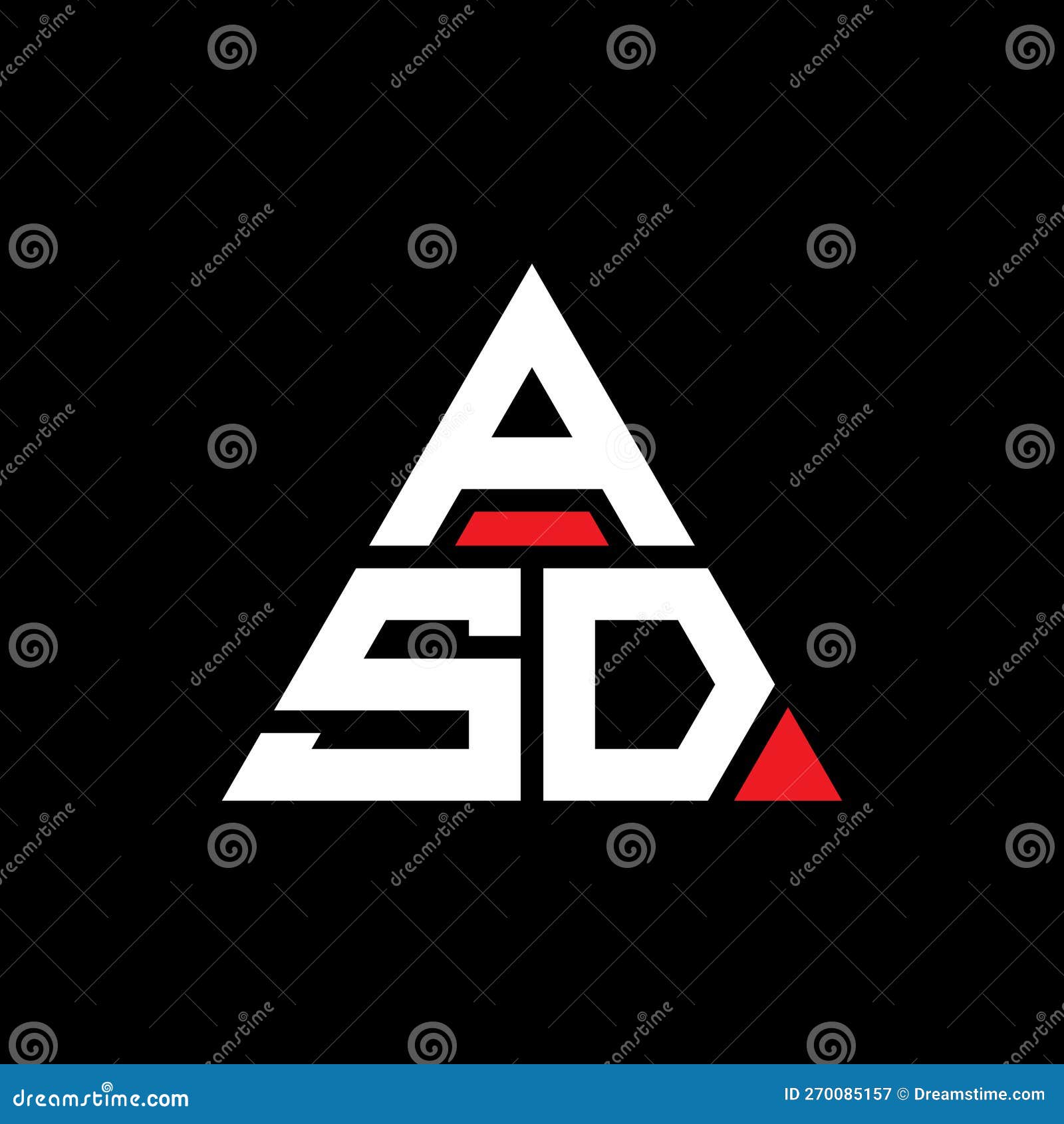 ASD Triangle Letter Logo Design with Triangle Shape. ASD Triangle Logo ...