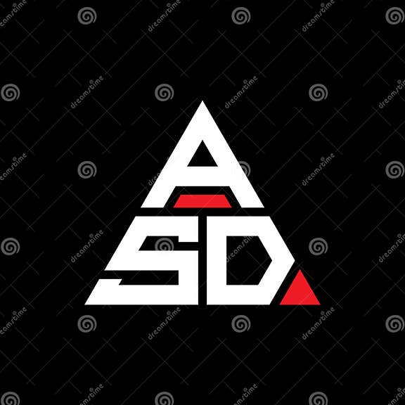 ASD Triangle Letter Logo Design with Triangle Shape. ASD Triangle Logo ...