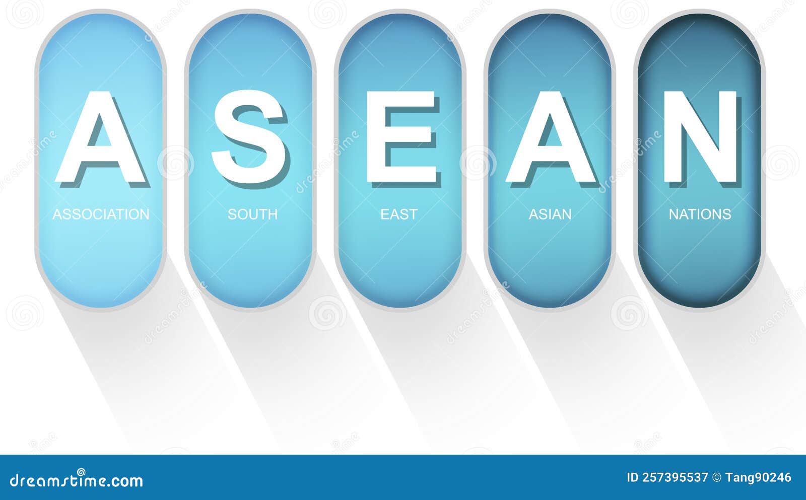 ASEAN As Association of Southeast Asian Nations Isolated Stock ...