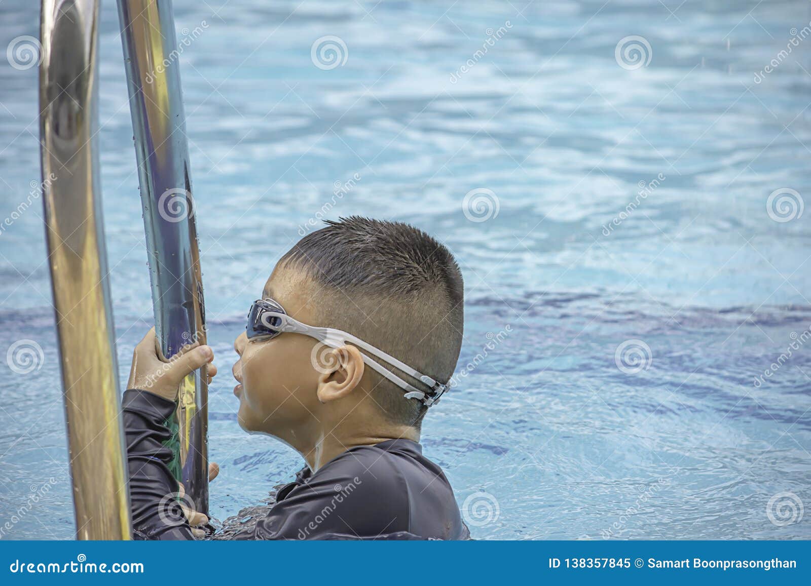 Asean Boys are Swimming in the Pool Stock Image - Image of healthy ...