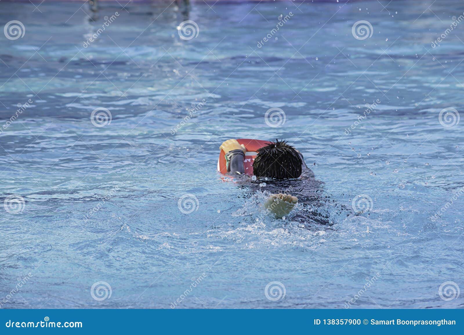 Asean Boys are Swimming in the Pool Stock Photo - Image of child ...