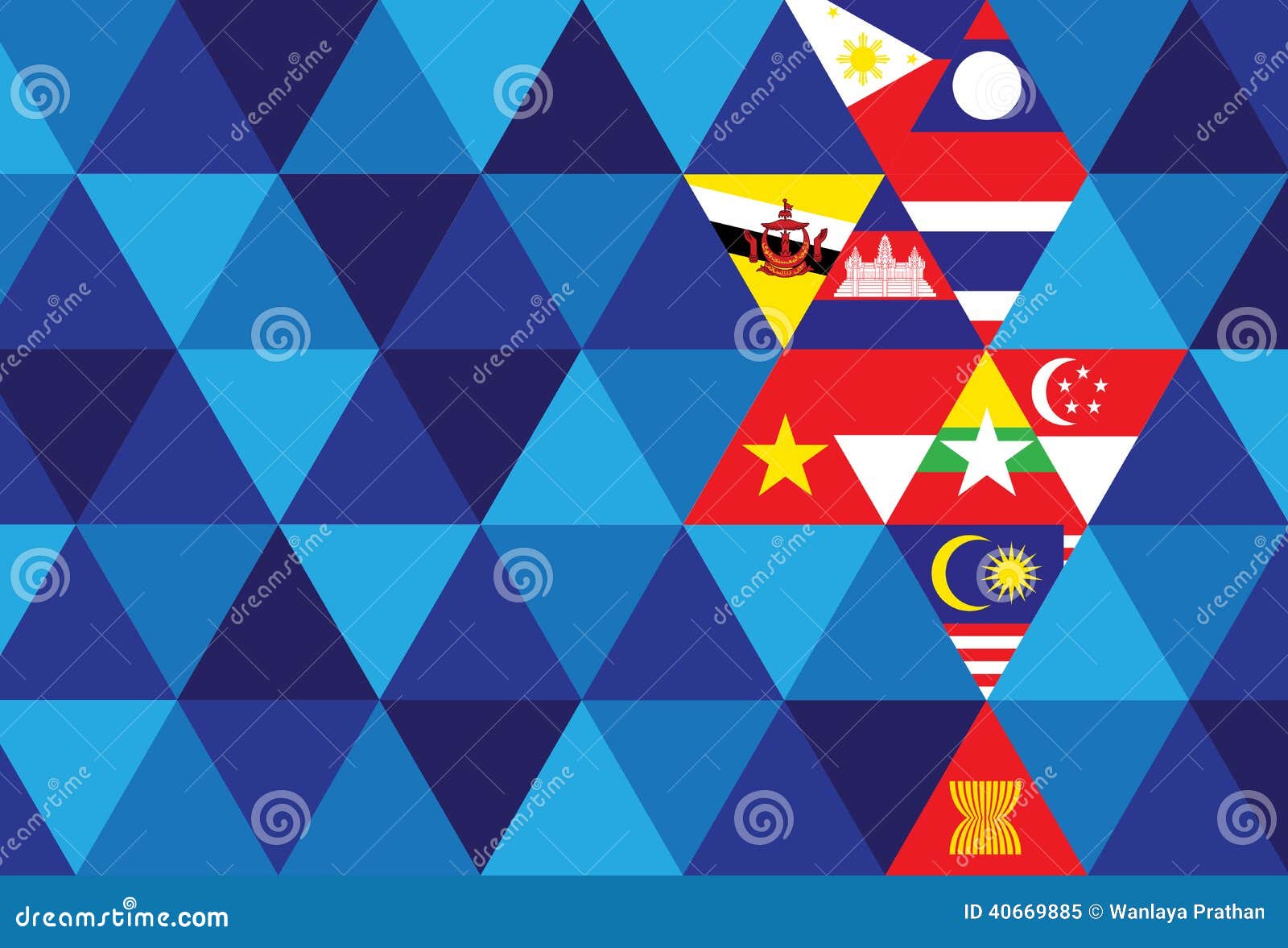 Asean Economic Community Stock Vector Image 40669885