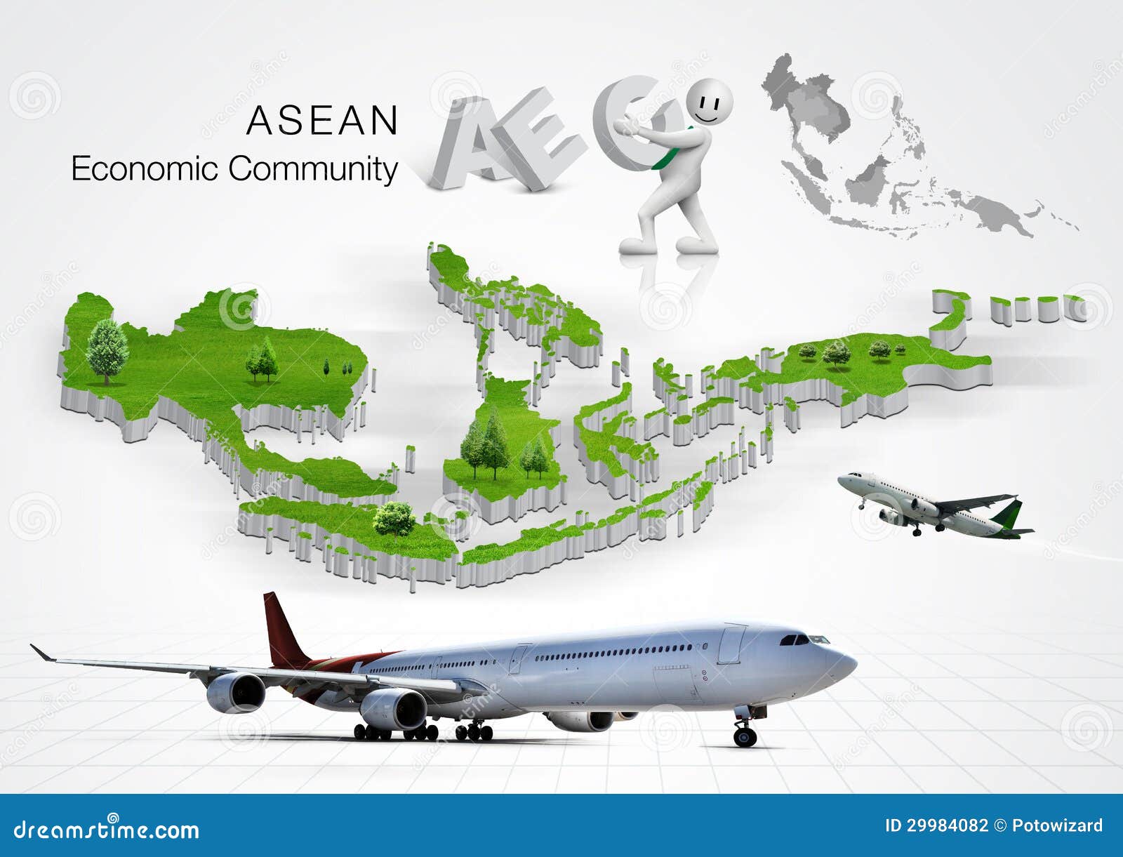 ASEAN Economic Community, AEC Stock Illustration - Illustration of ...