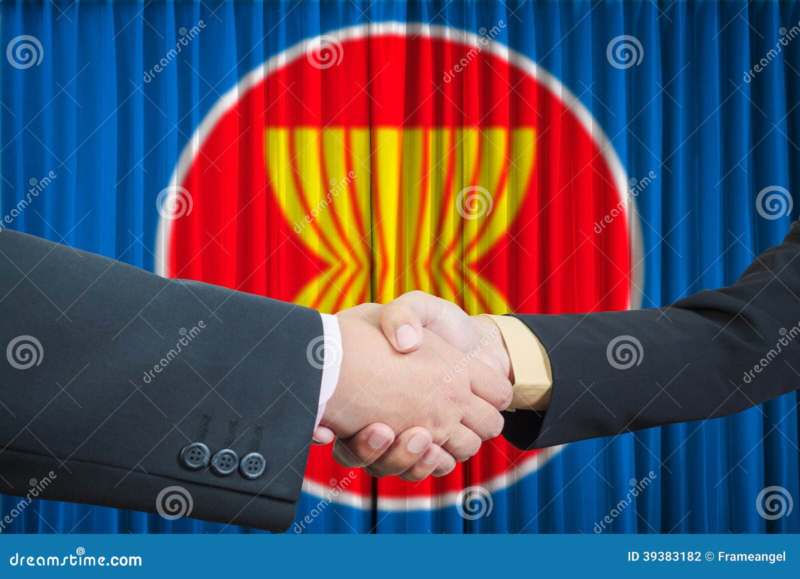 ASEAN Economic Community in Businessman Handshake Stock Photo - Image ...