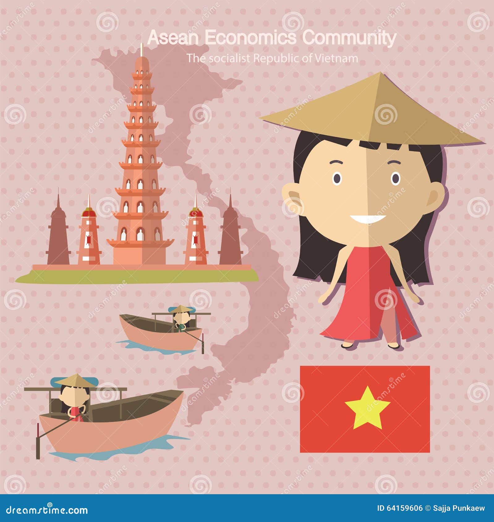 Asean Economics Community AEC Philippines Cartoon Vector ...