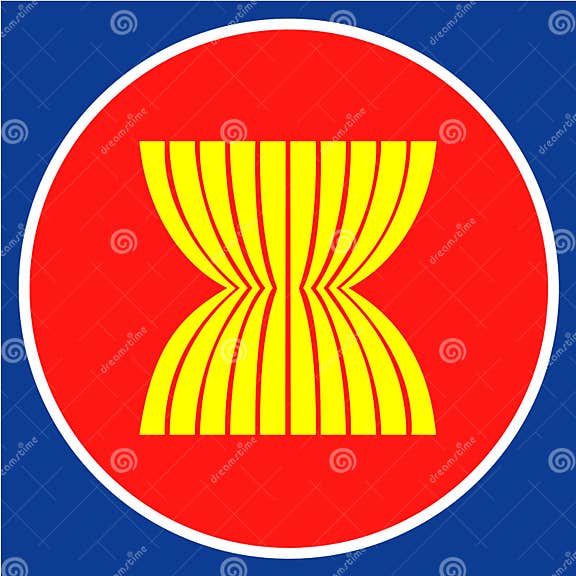 ASEAN Emblem White Background Stock Vector - Illustration of southeast ...