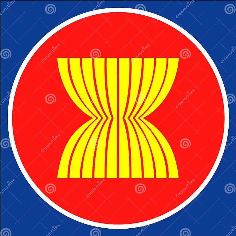 ASEAN Emblem White Background Stock Vector - Illustration of southeast ...