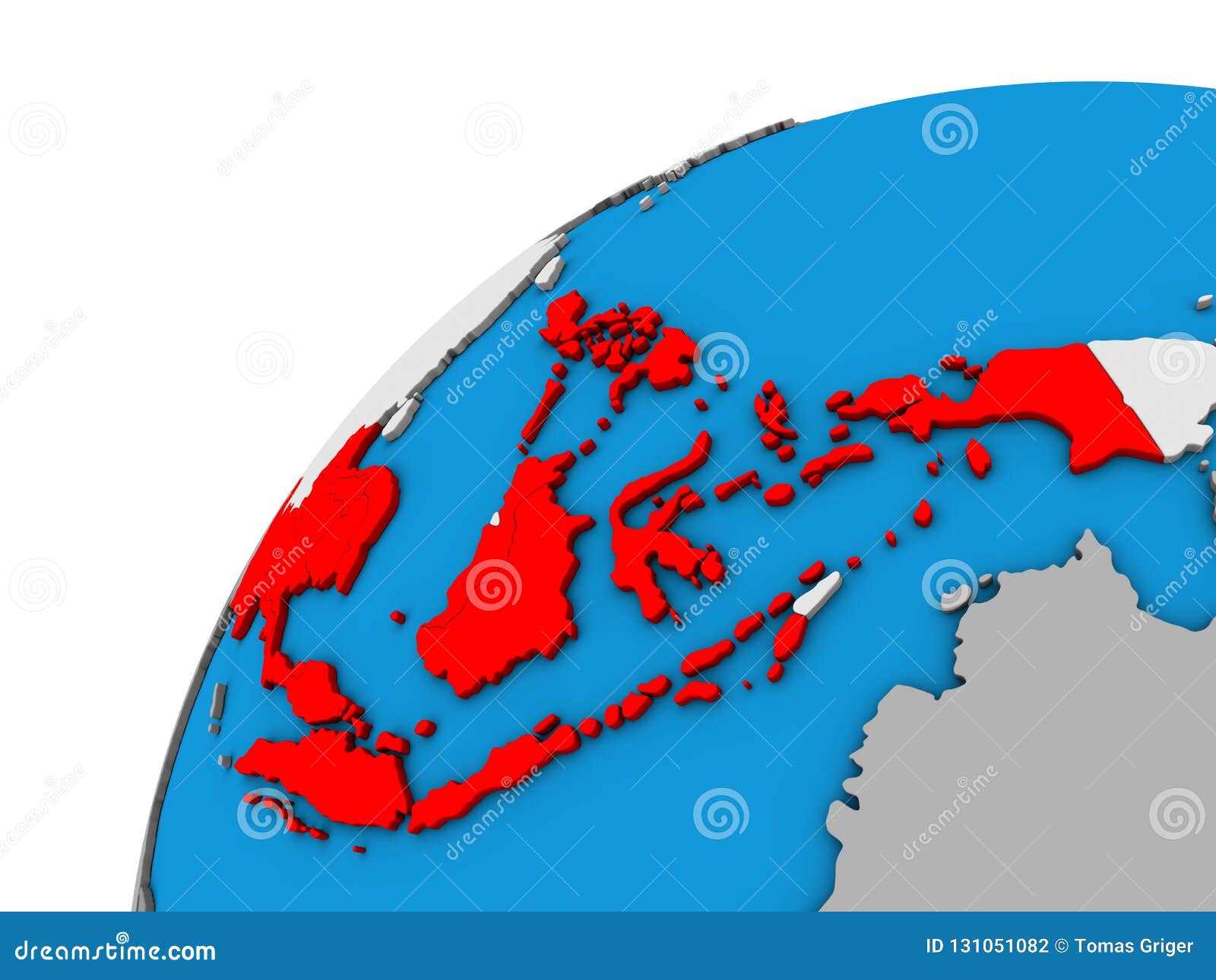 ASEAN Memeber States on 3D Globe Stock Illustration - Illustration of ...